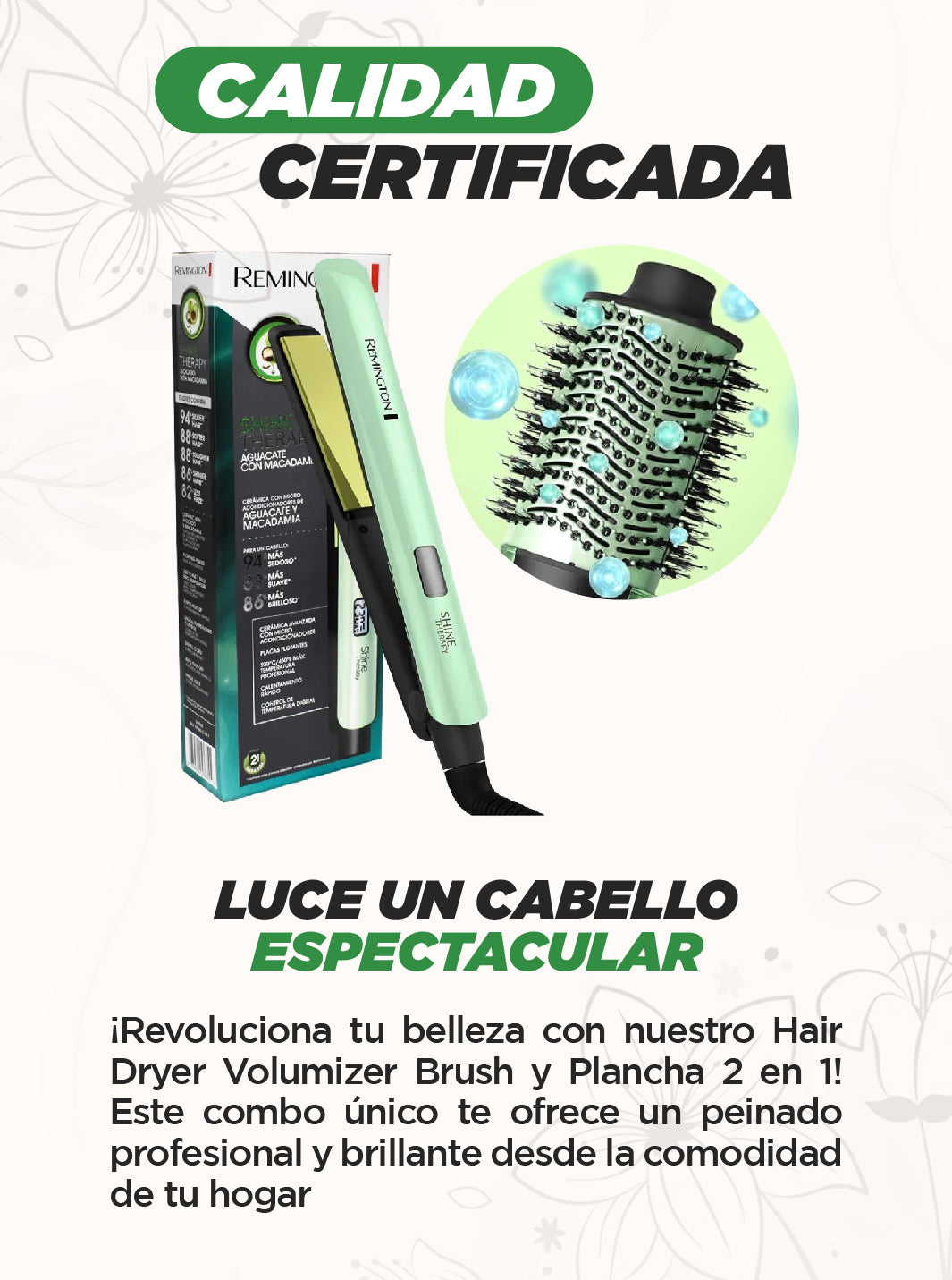 PLANCHA PARA EL CABELLO MAS CEPILLO – MAGISHOP